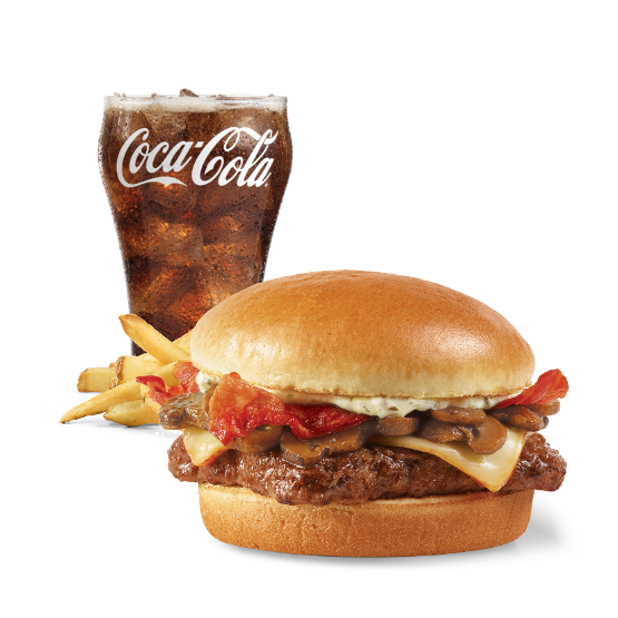 Wendy's Mushroom Bacon Cheeseburger Combo - So Foody